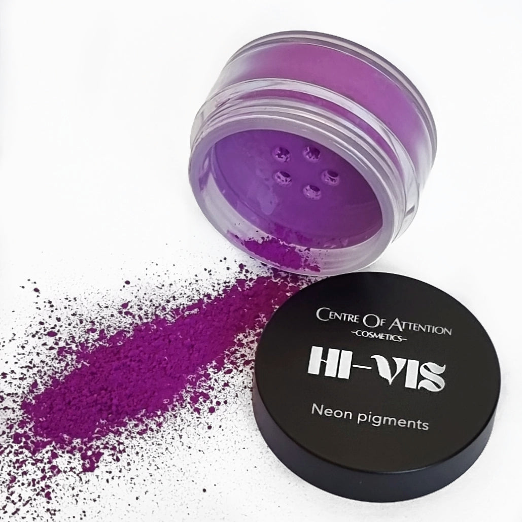 HI-VIS Neon Pigment- Purple – Centre of Attention Makeup