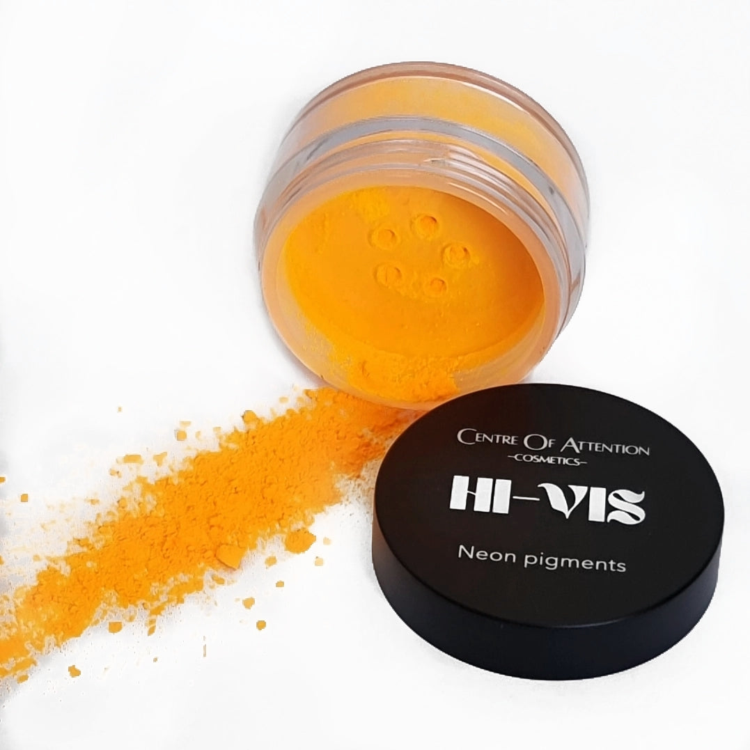 HI-VIS Neon Pigment- Orange – Centre of Attention Makeup