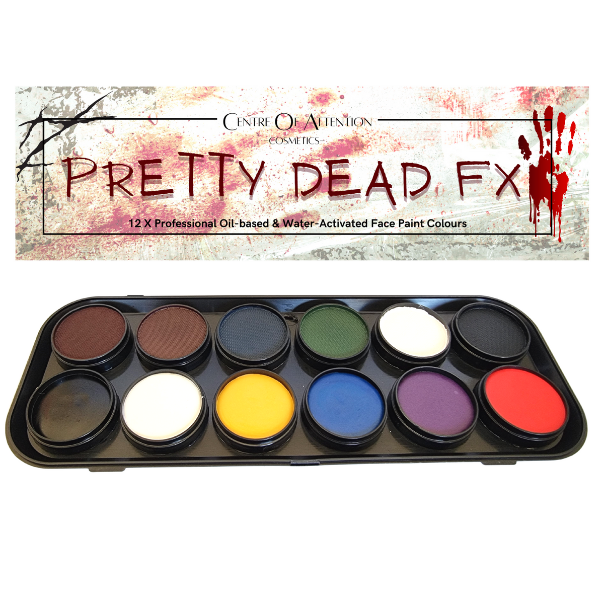 Pretty Dead FX 12 Colour Palette – Centre of Attention Makeup